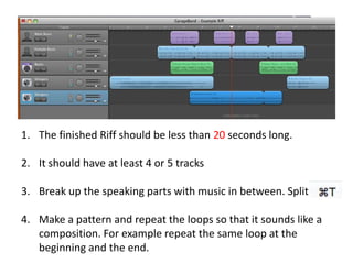 Making a riff in garage band | PPT