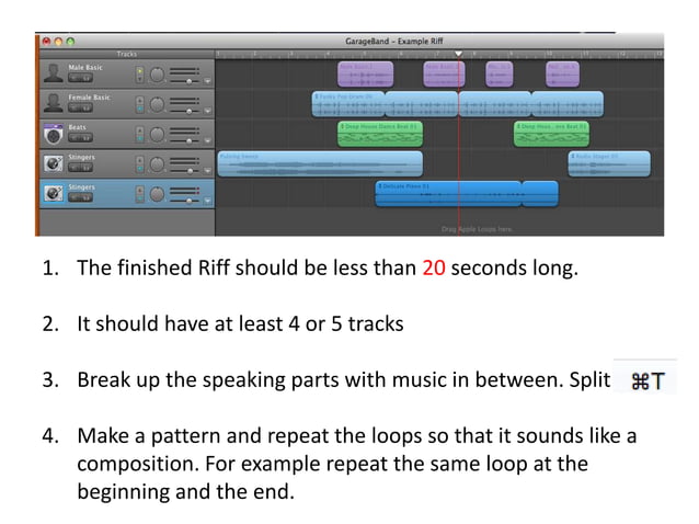 Making a riff in garage band | PPT