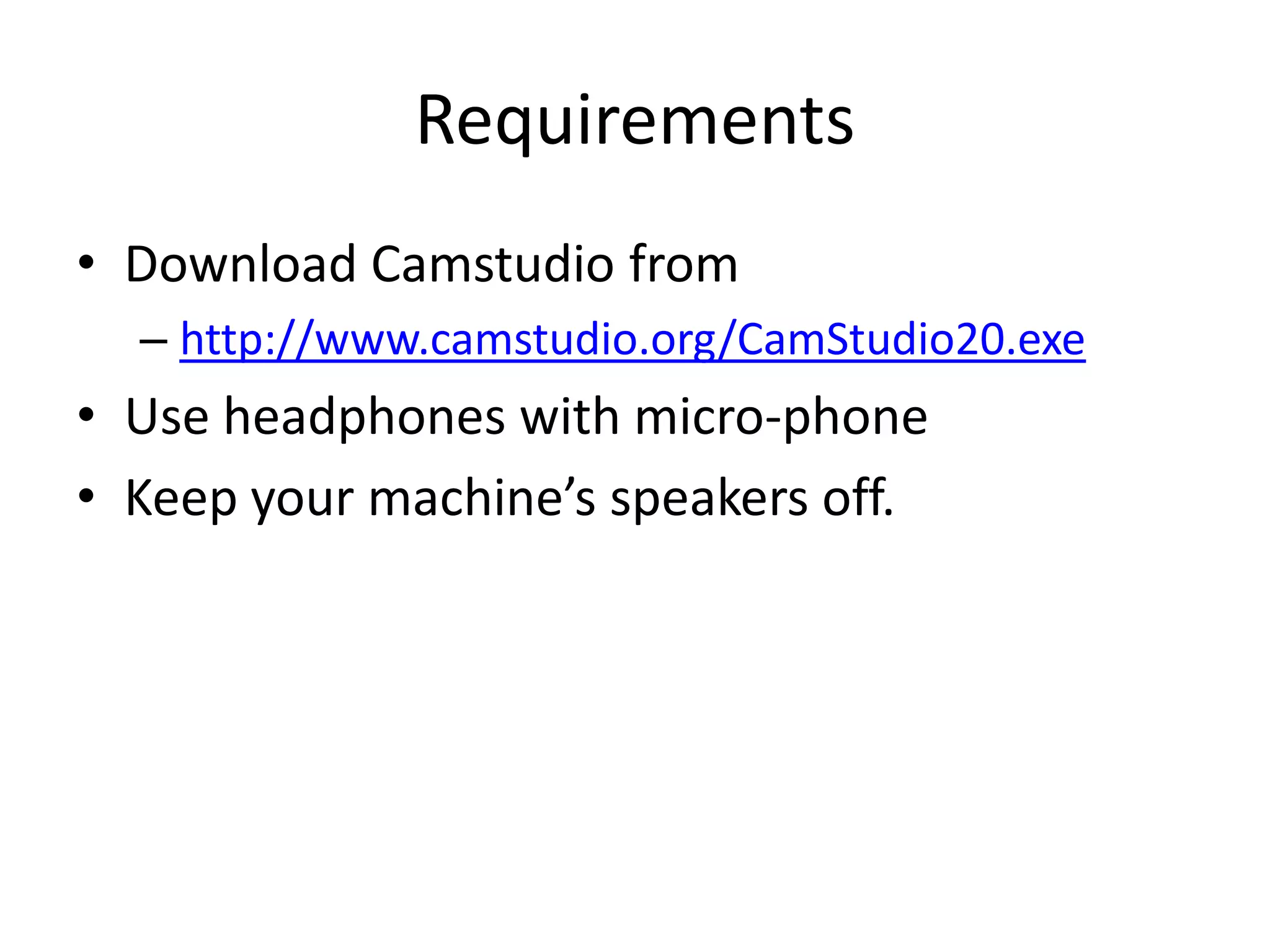 Making a screencast for CS308 project setup | PDF