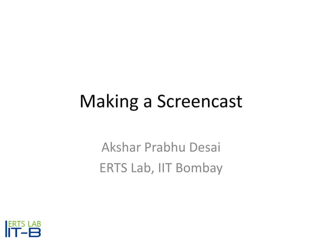 Making a screencast for CS308 project setup | PDF