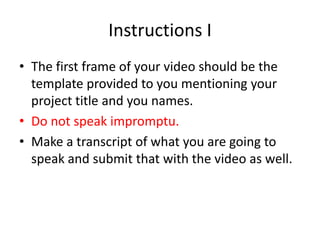 Making a screencast for CS308 project setup | PDF