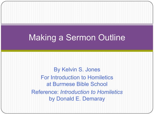 Making a sermon outline | PPTX