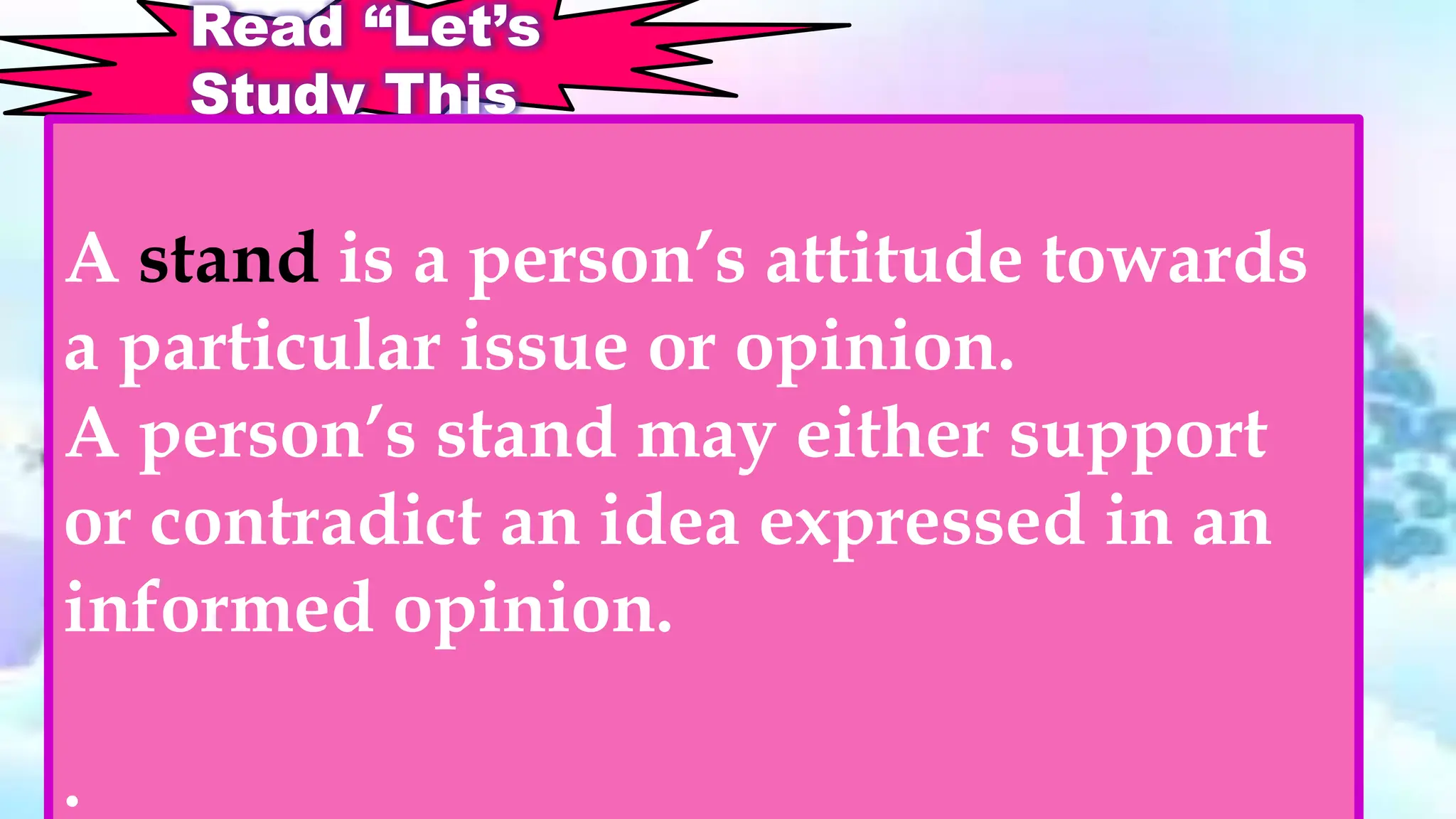 Making a Stand (1).pptx