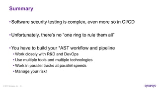 Synopsys Security Event Israel Presentation: Making AppSec Testing Work ...