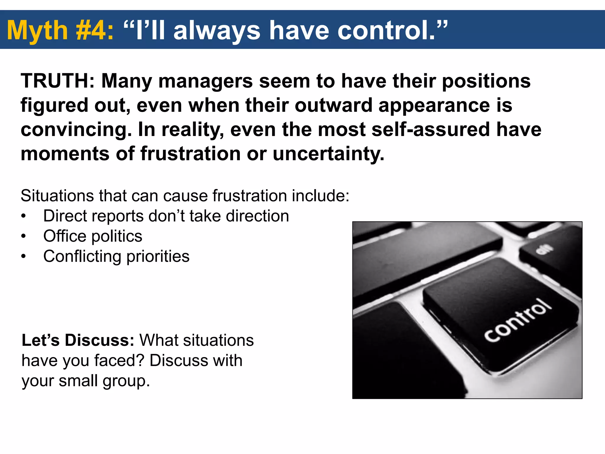 Making a successful transition from individual contributor to manager ...