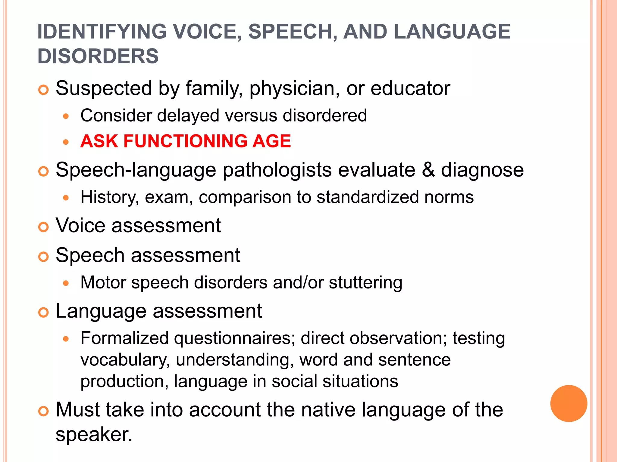 Making Best Use of Speech-Language Therapy: When to Refer and What to ...