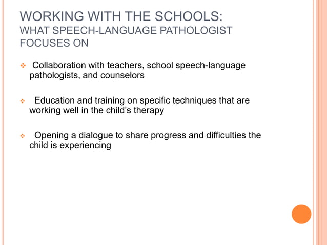 Making Best Use of Speech-Language Therapy: When to Refer and What to ...