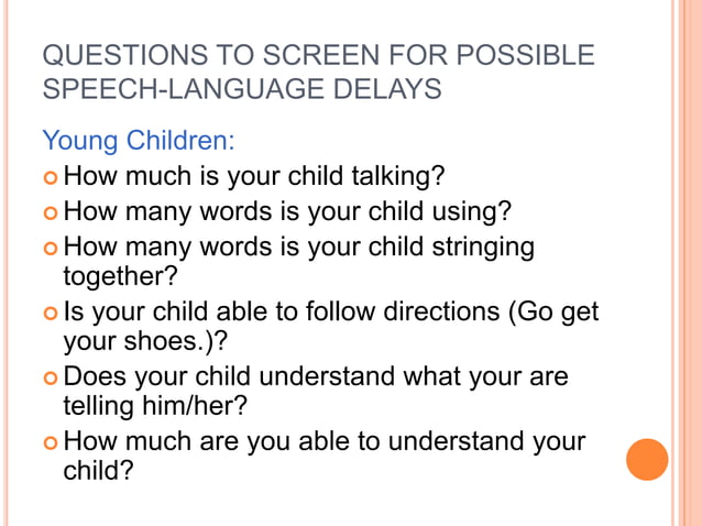 Making Best Use of Speech-Language Therapy: When to Refer and What to ...
