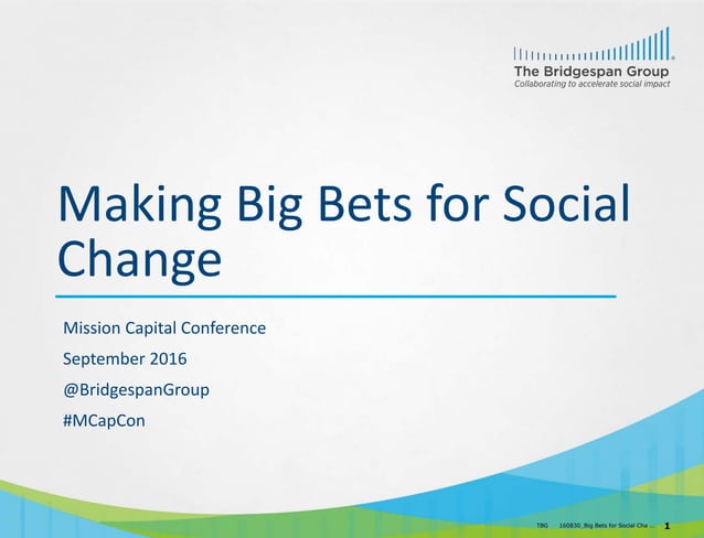 Making Big Bets | PPT