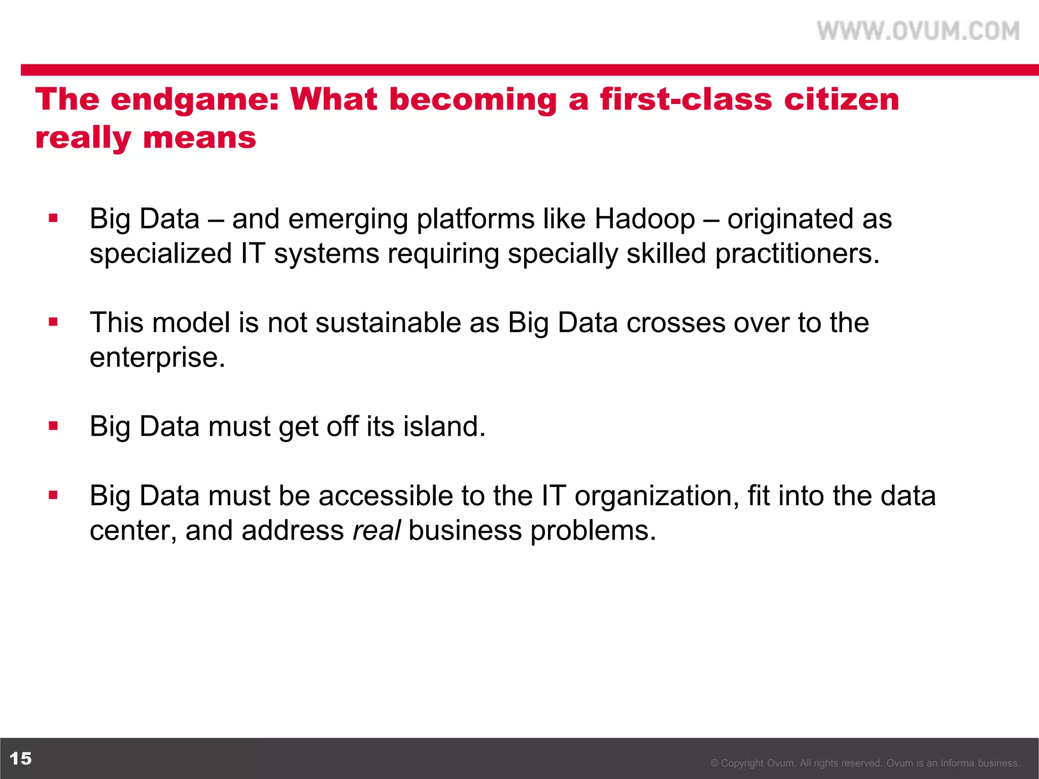 Making Big Data a First Class citizen in the enterprise | PPT