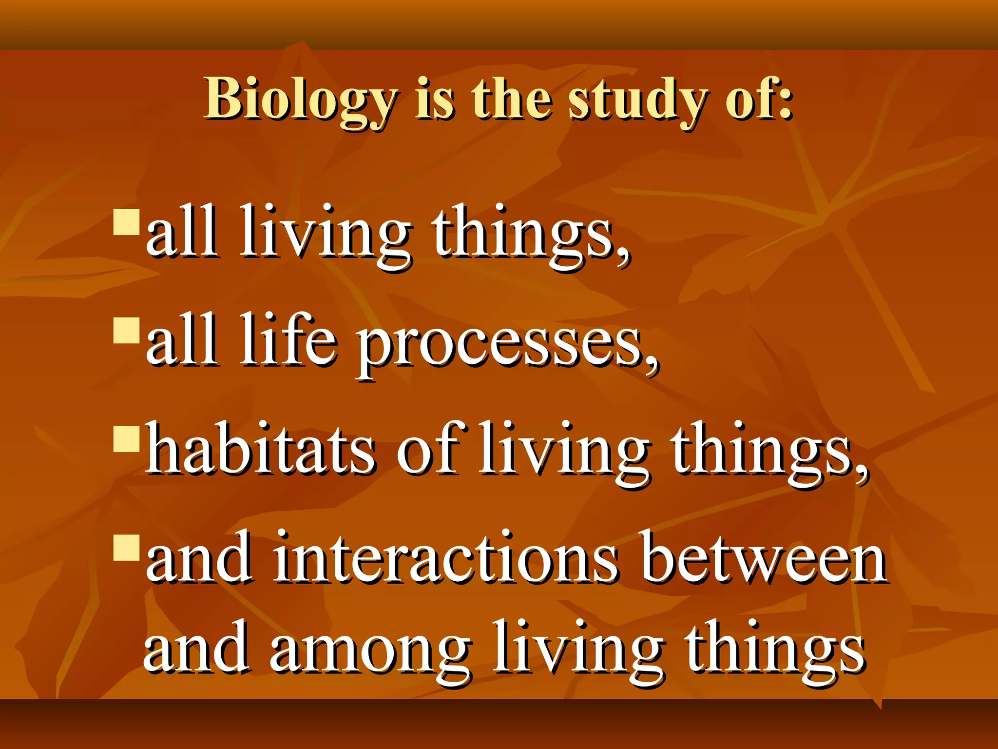 Making biological connections | PPT