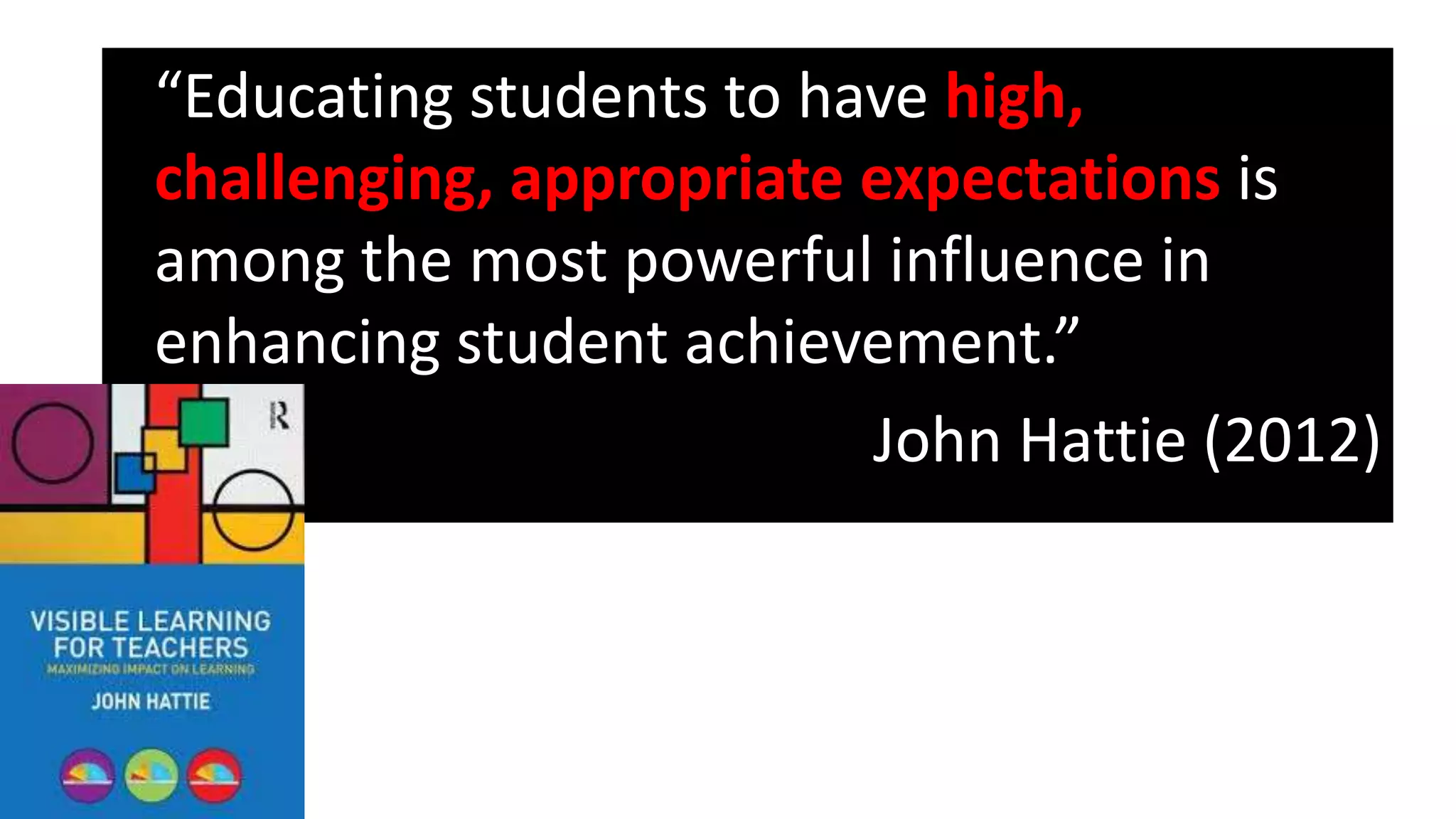 Making Challenge Stick: Increasing Student Expectations | PPTX