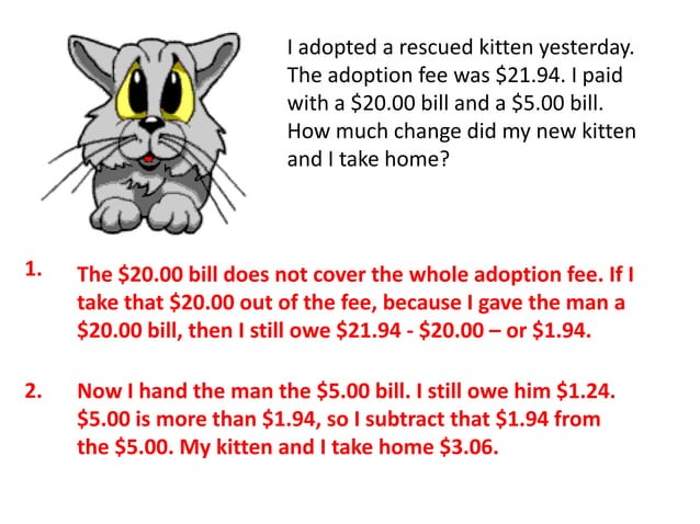 Making Change Word Problems | PPTX