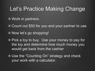 Making change Lesson 2 | PPTX