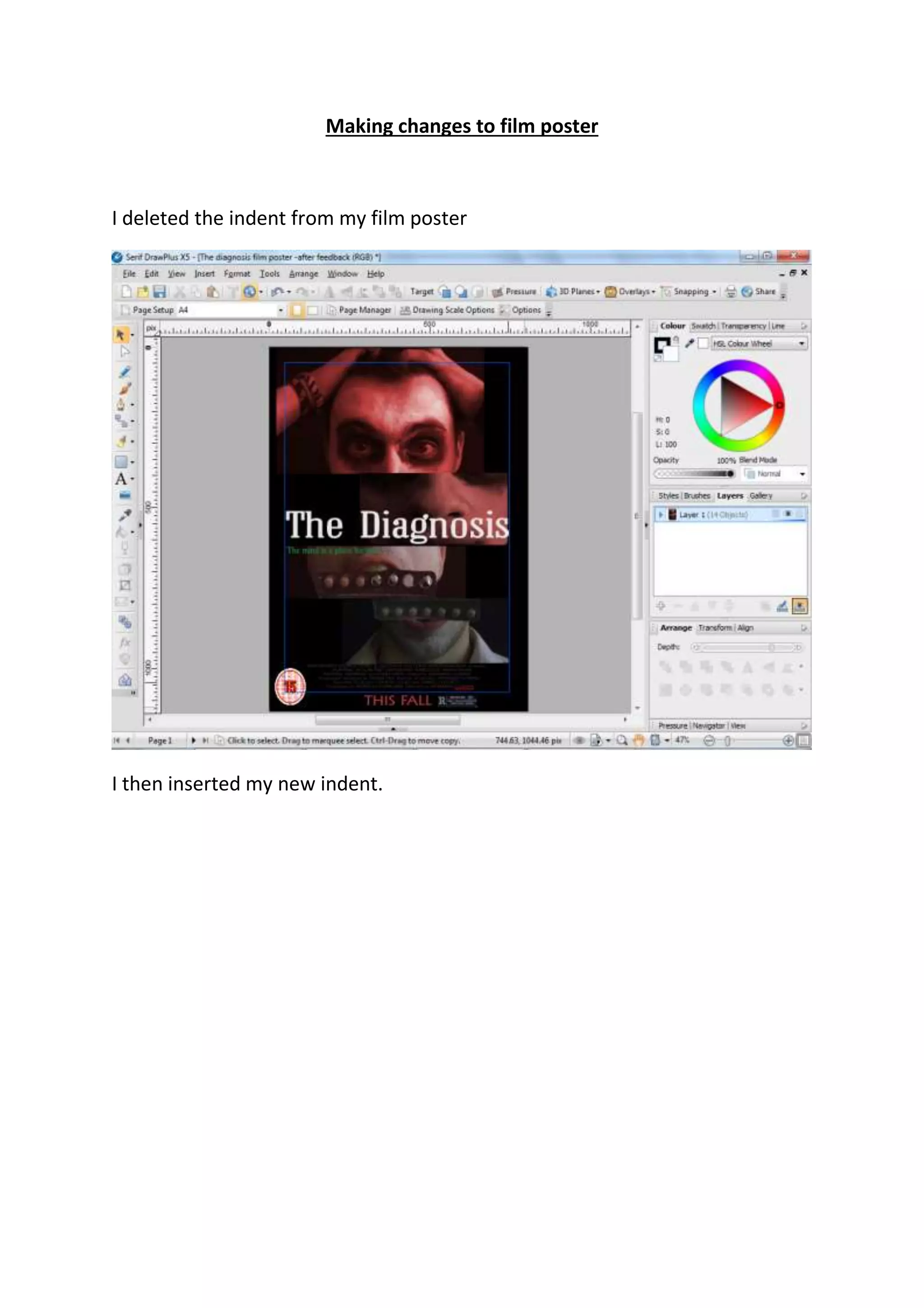 Making changes to film poster | DOCX