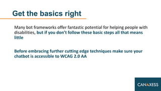 Building Accessible Chatbots | PPT