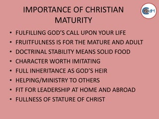 Making Christlike Disciples: Maturity | PPT