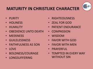 Making Christlike Disciples: Maturity | PPT