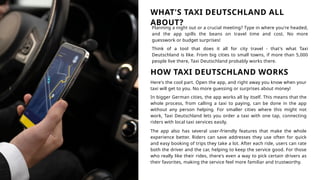 Taxi Deutschland: Making City Travel Easier in Germany | PPTX