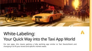 Taxi Deutschland: Making City Travel Easier in Germany | PPT