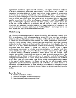 Making claims in contentious politics | PDF