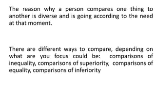 Making comparisons | PPT