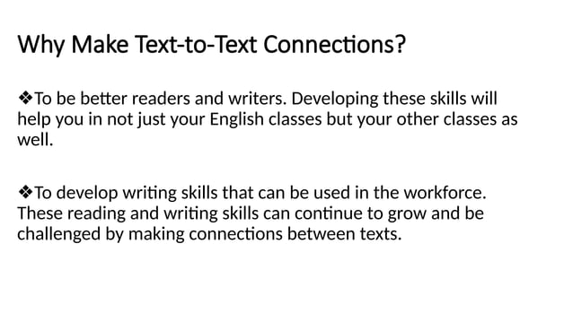 Making Connections.pptx presentation for grade 9 | PPTX | Education