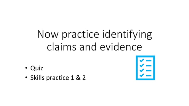 Making connections claims and evidence | PPT