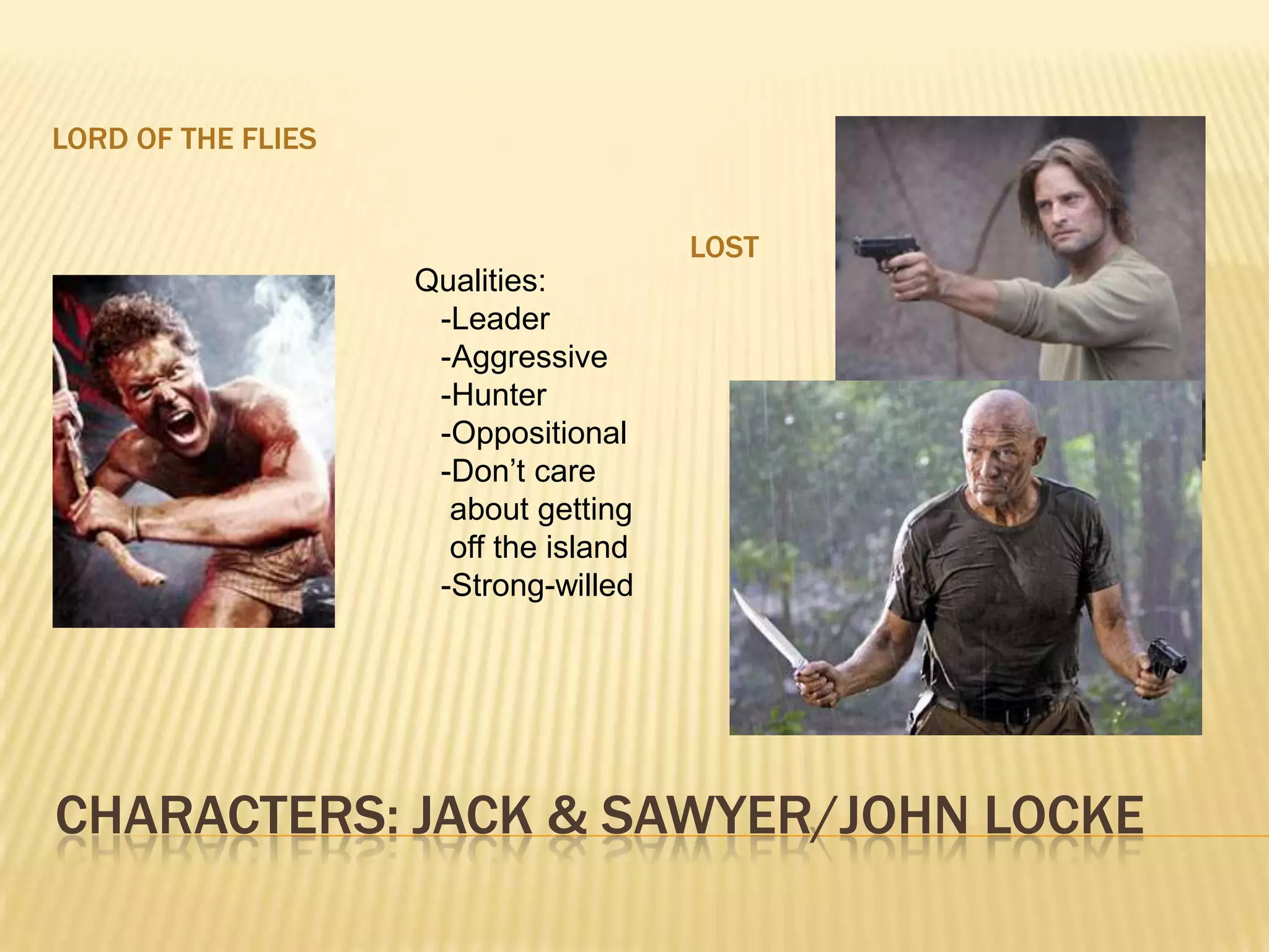 Making connections, lotf and lost | PPTX