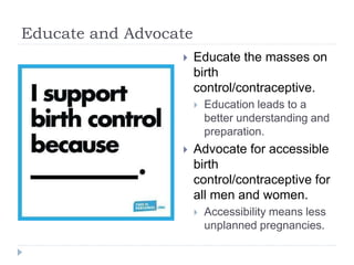 Making contraceptive accessible and acceptable | PPT