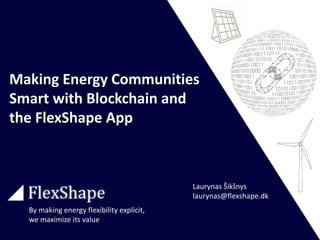 Making energy communities smart with blockchain | PPT