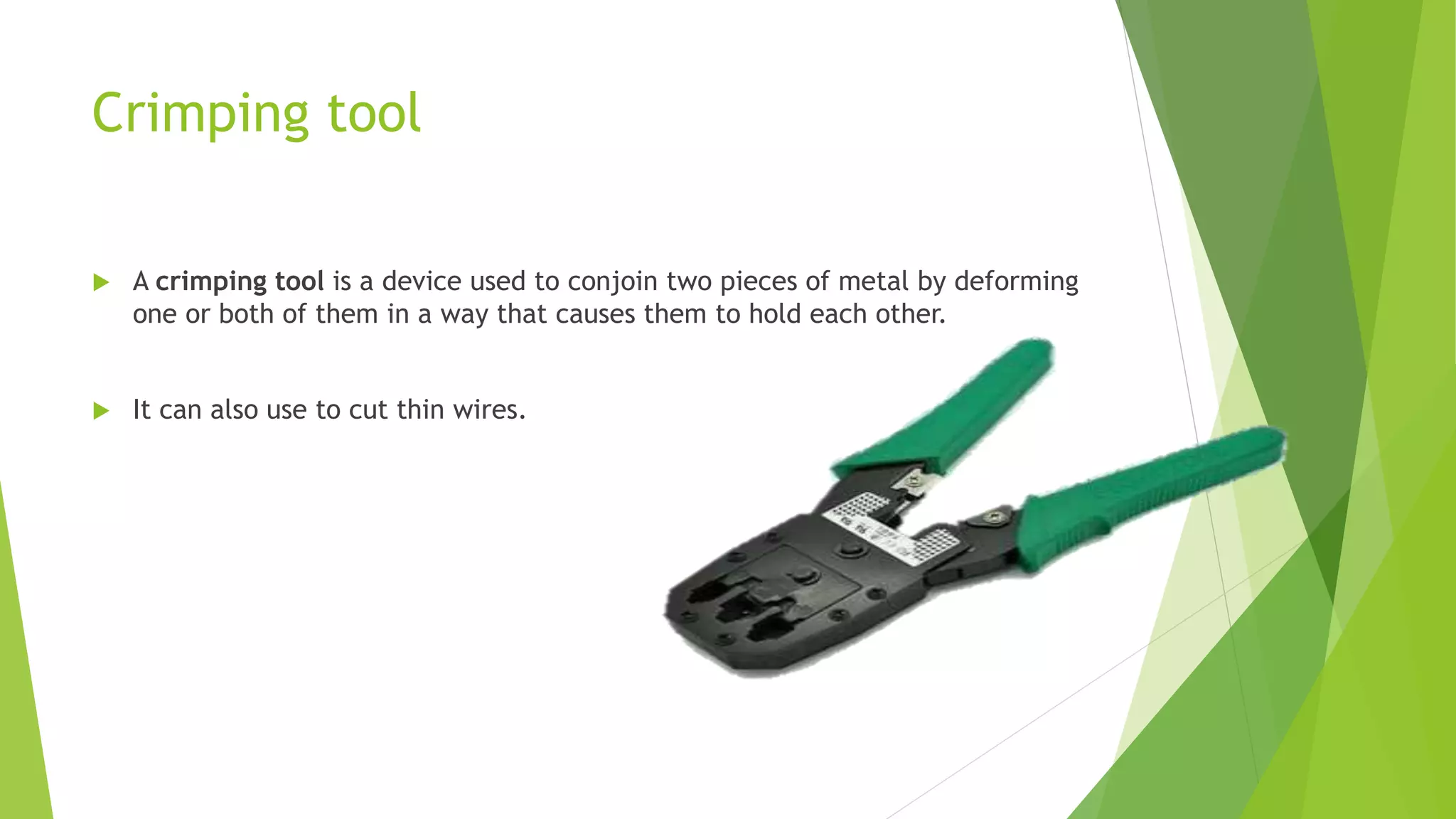 Making ethernet cable (cable pinouts, tools and equipment) | PPTX