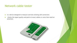 Making ethernet cable (cable pinouts, tools and equipment) | PPTX