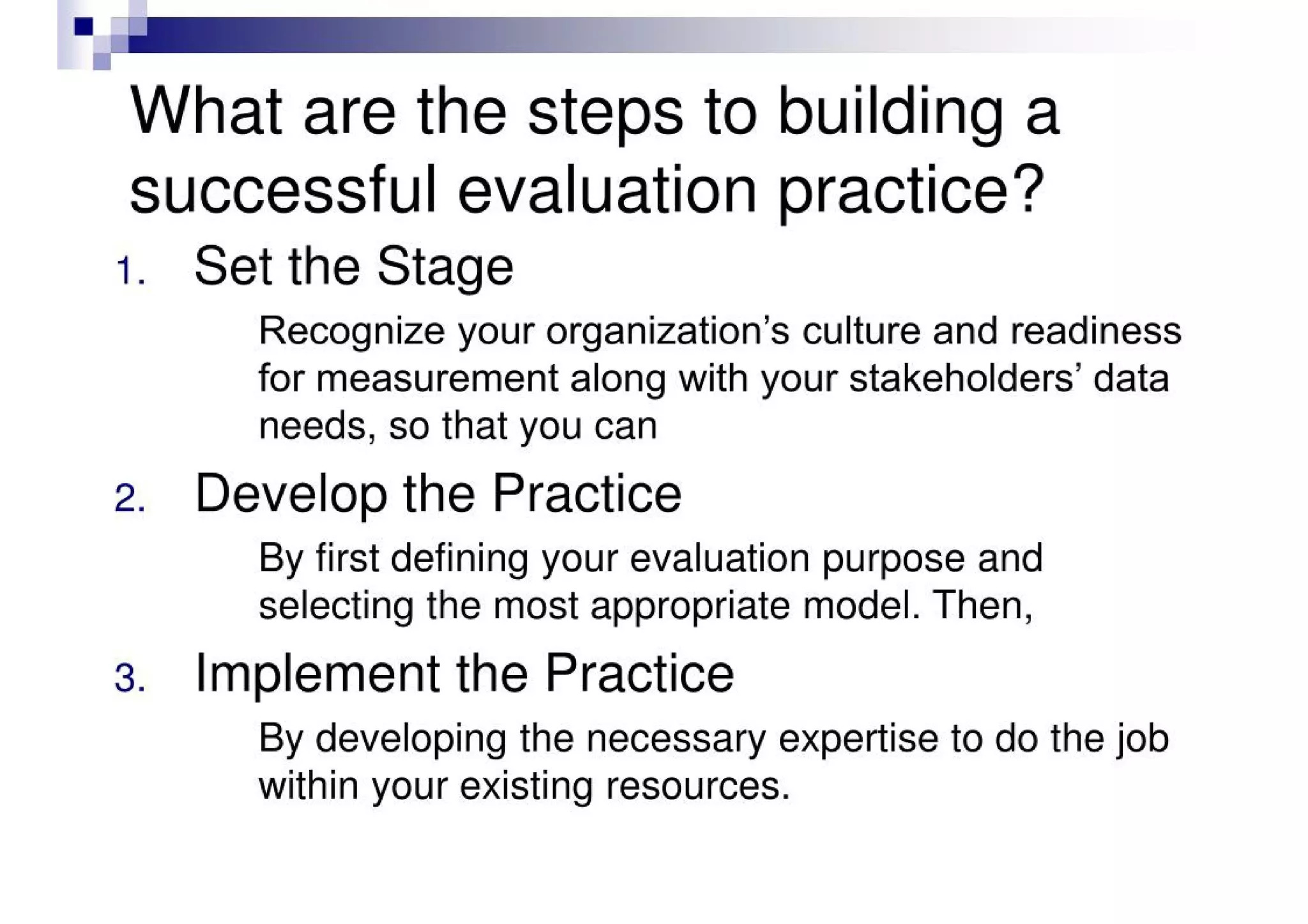 Making Evaluation Work | PDF