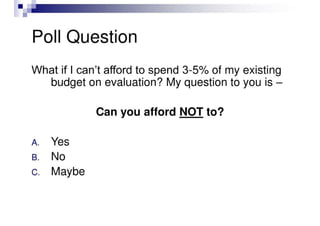 Making Evaluation Work | PPT