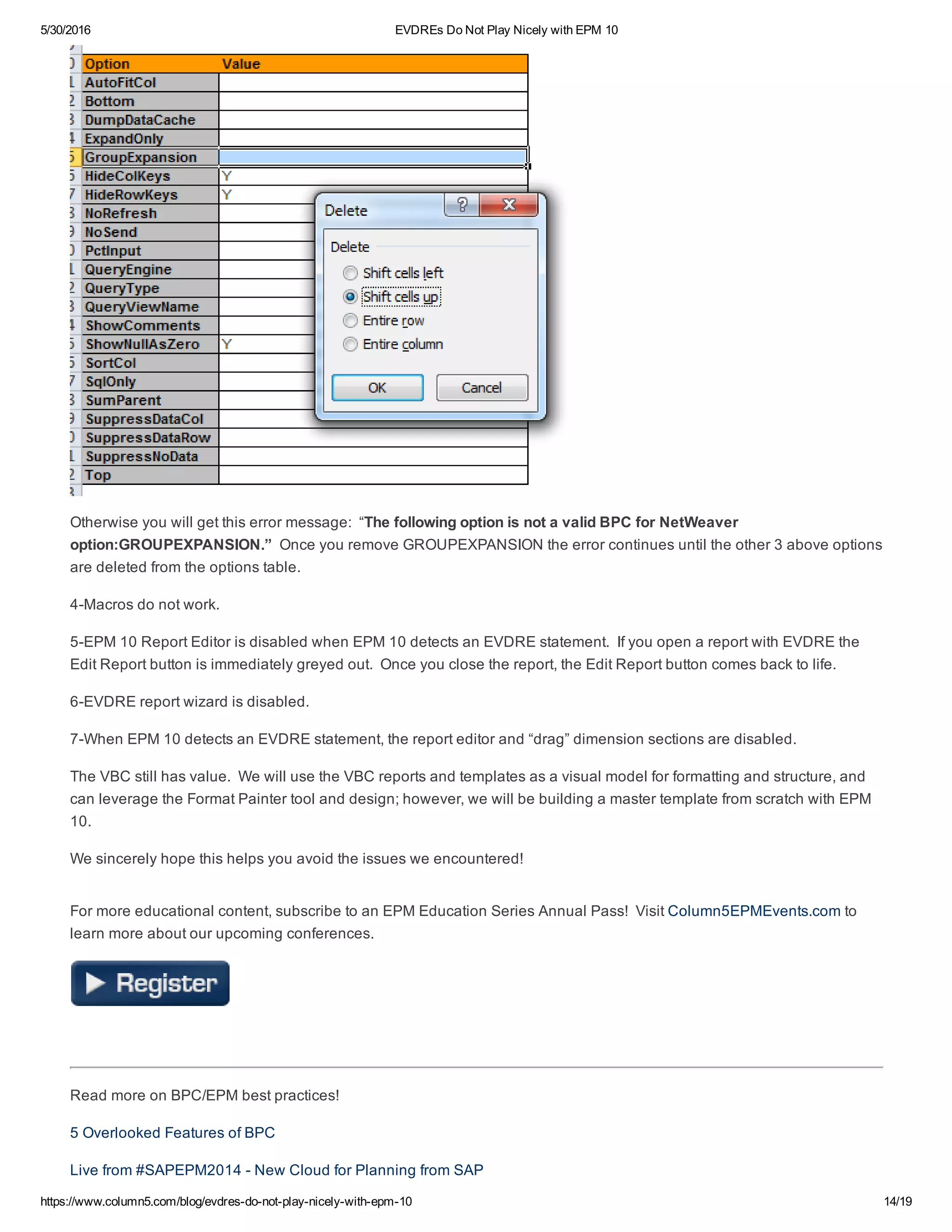 Making evdre work in bpc 10 | PDF