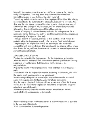 Final impression for removable partial dentures | DOC