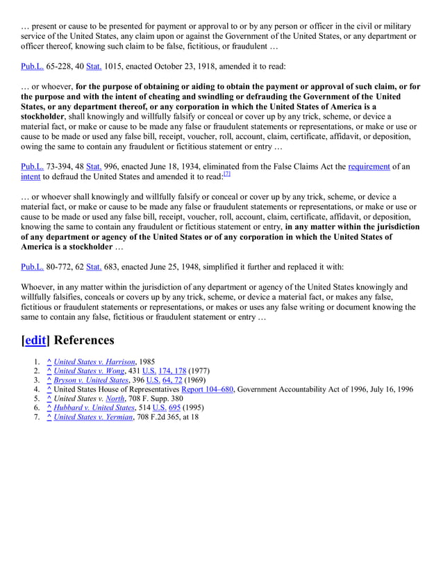 Making false statements | PDF | Law