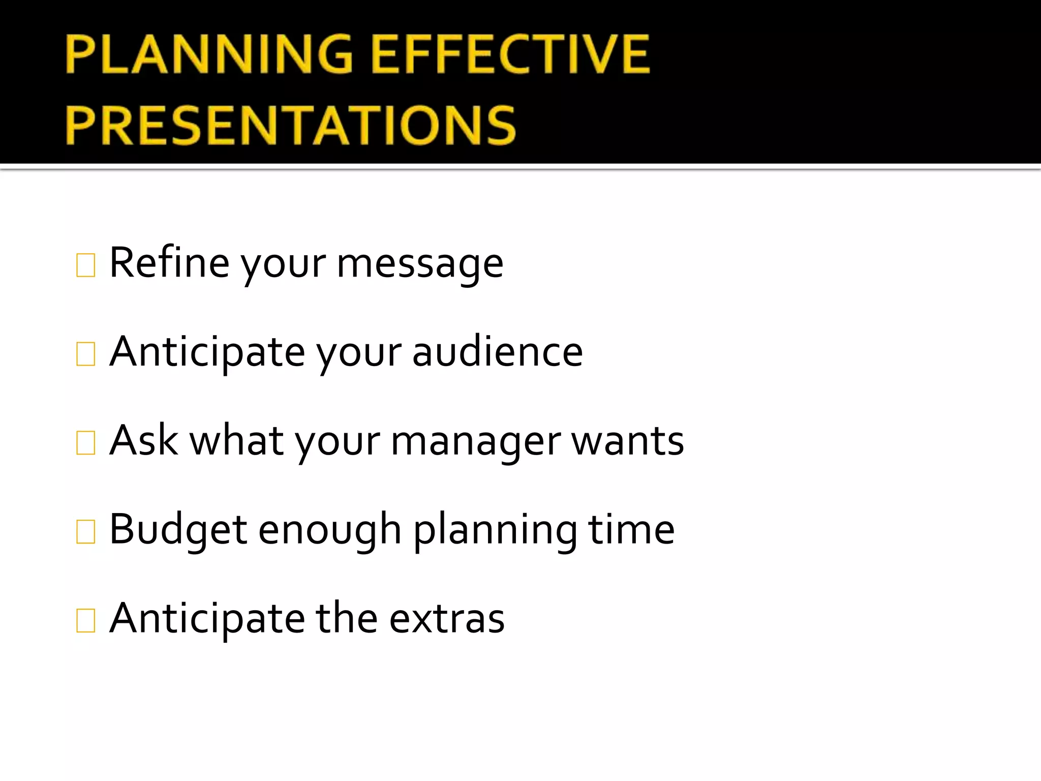 Formal presentations | PPTX