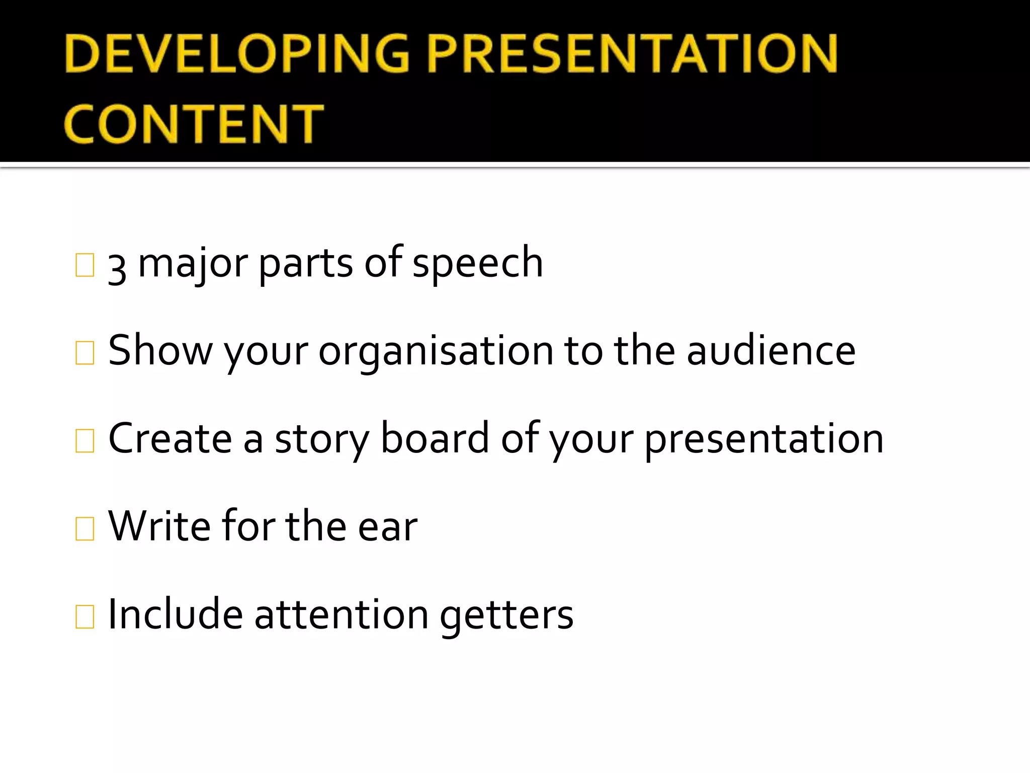 Formal presentations | PPTX