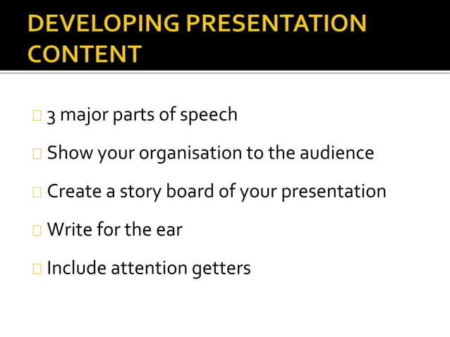Formal presentations | PPTX
