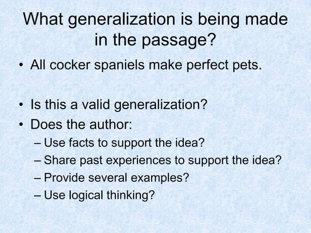 MakingGeneralizations.pdf | Dogs | Pets
