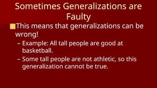 Generalizations in engineering’s English | PPTX