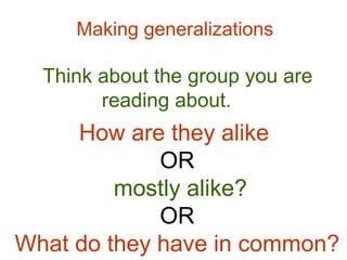 Making Generalizations | PPT