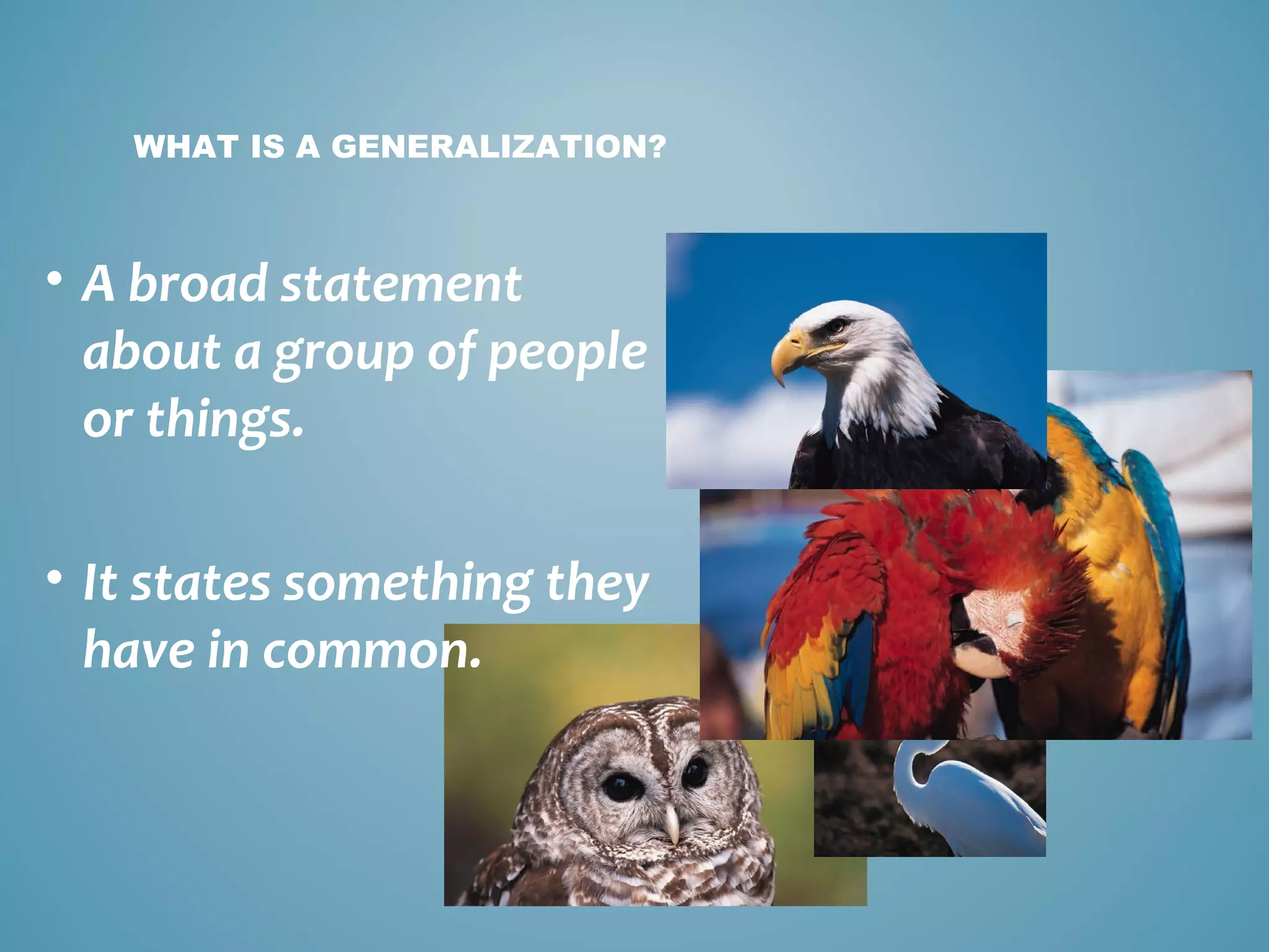 Making generalizations | PPT