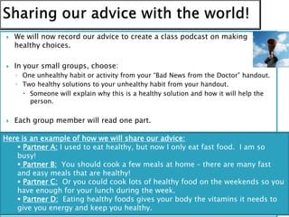 Making healthy choices | PPT