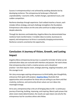 Angelina Mena: Turning Vision Into Opportunity | PDF