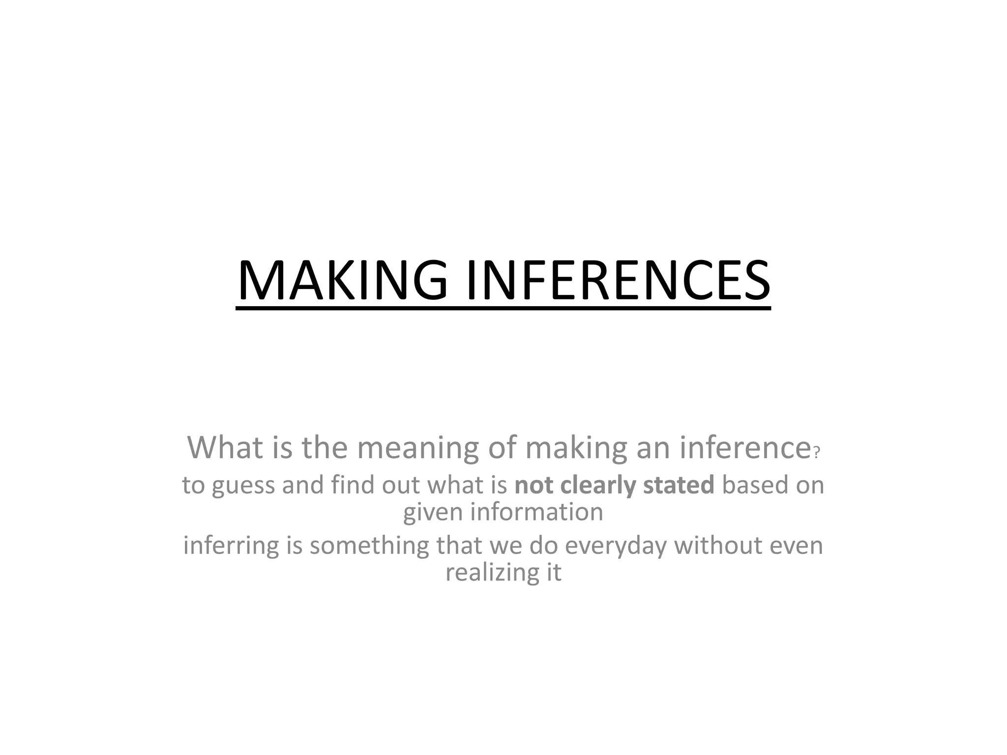 Making inferences | PPT