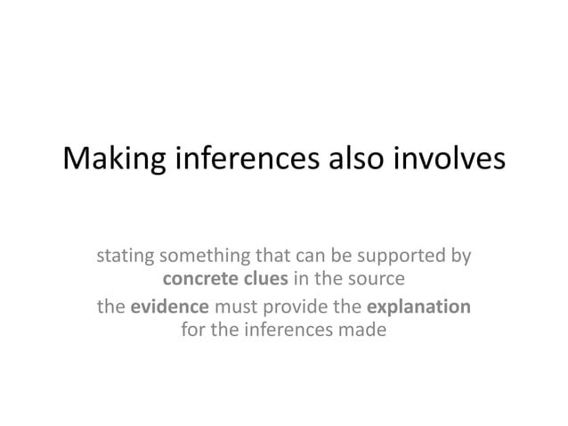 Making inferences | PPT