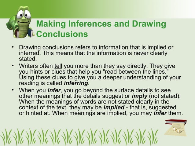 Making inferences and drawing conclusions | PPT